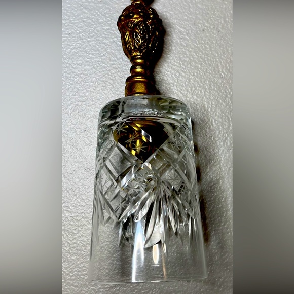 Other | Vintage Crystal Bell With Brass Handle Id4 | Poshmark